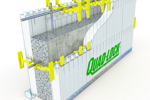 Built Green Canada: Quad-Lock R-28 ICF Wall Assembly